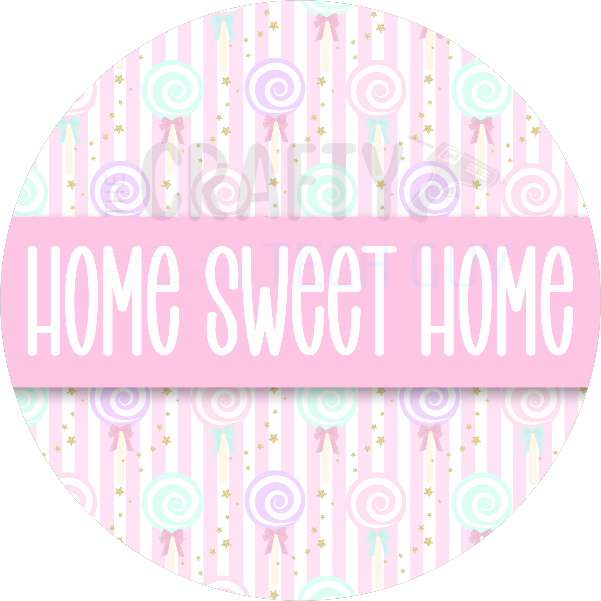 Pastel Lollipop Candy Home Welcome Sign